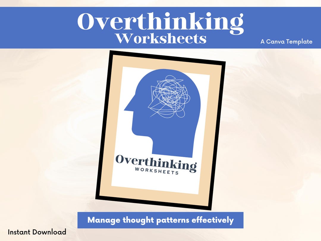Overthinking Worksheets | Self Help | Mindfulness Journal | Mental ...