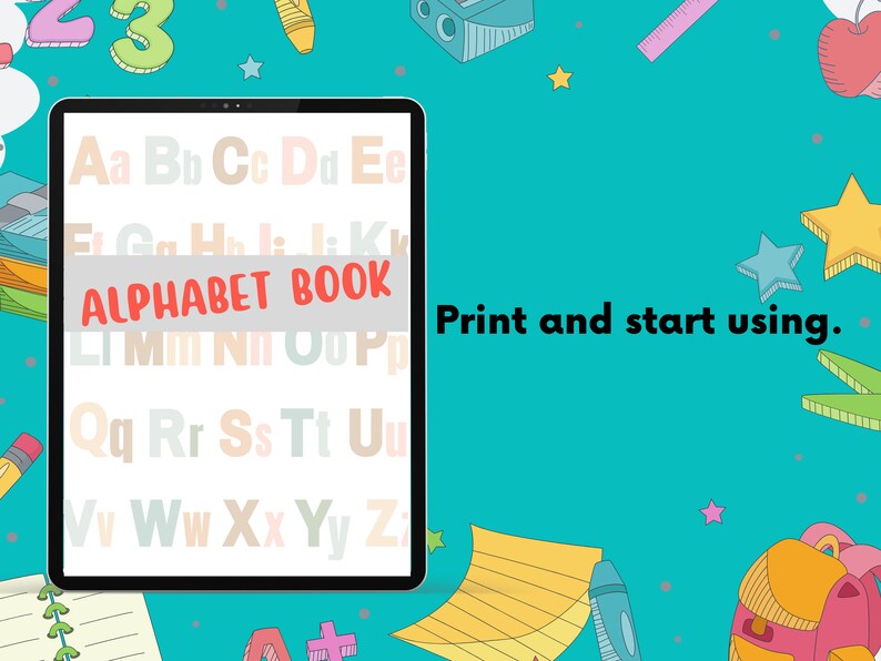 Alphabet Letter Tracing Worksheets Preschool Kindergarten Handwriting ...