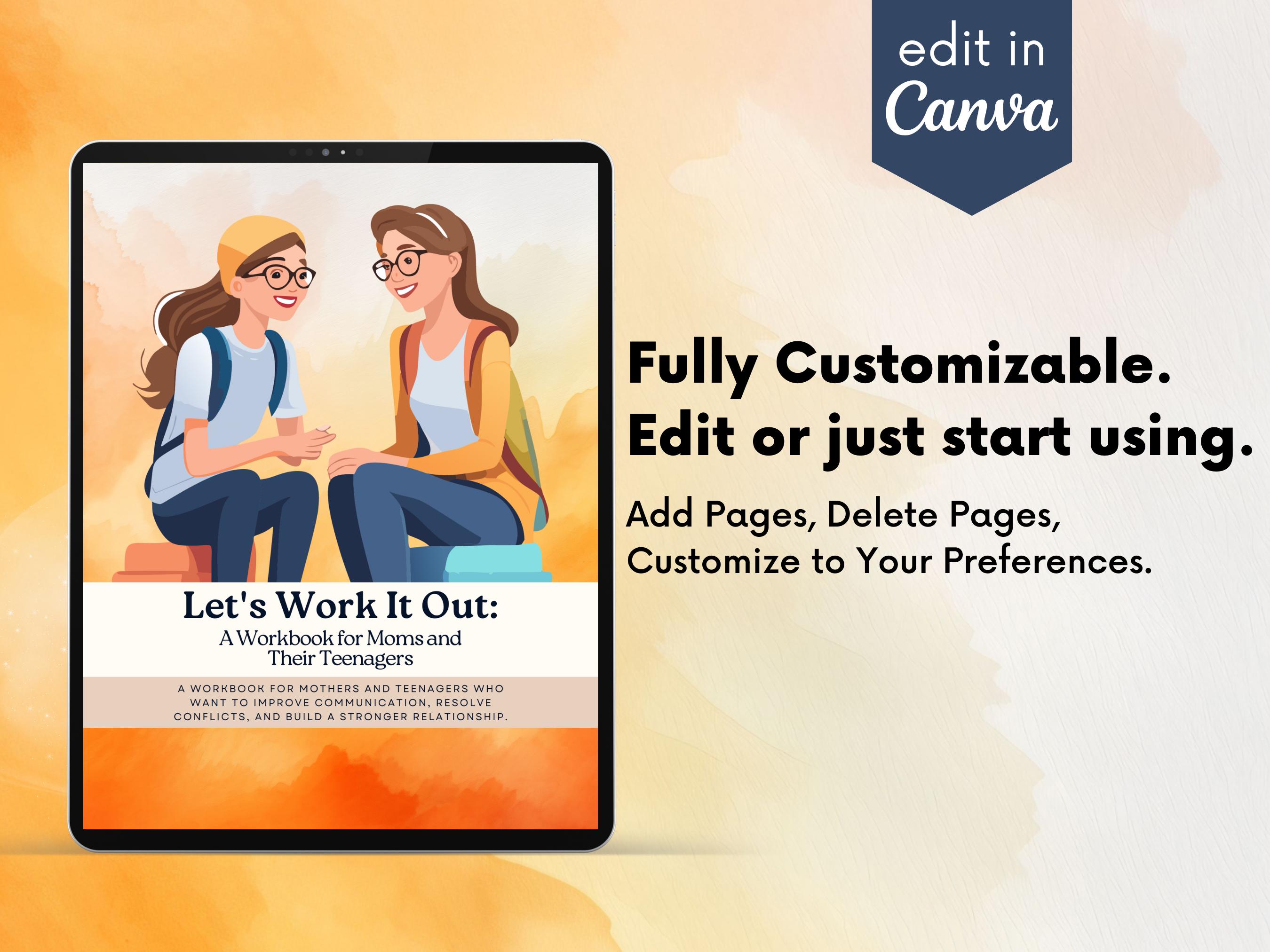 Work It Out Mother-teen Workbook | Parental Bonding | Teenager Guide ...