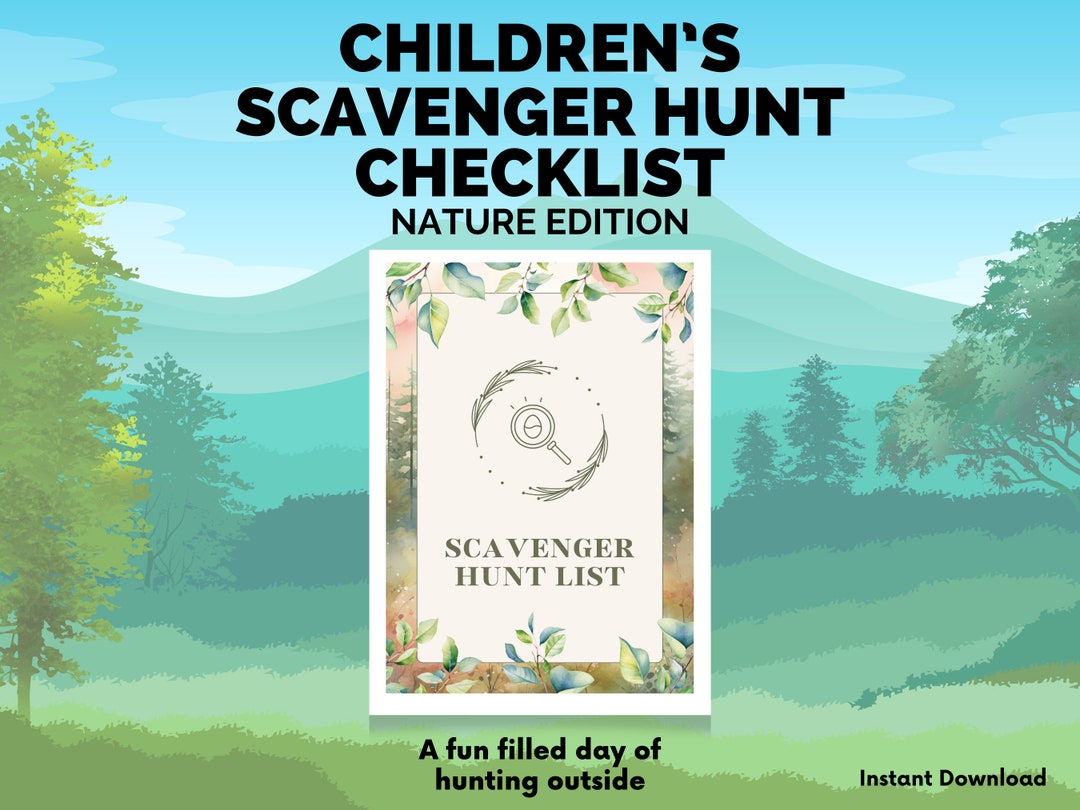 Camping Scavenger Hunt for Children | Fun Outdoor Checklist ...