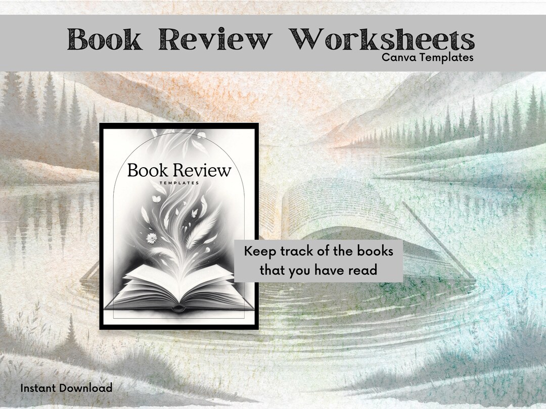 Book Review Templates | Canva Template | Young Reader | School Reading ...