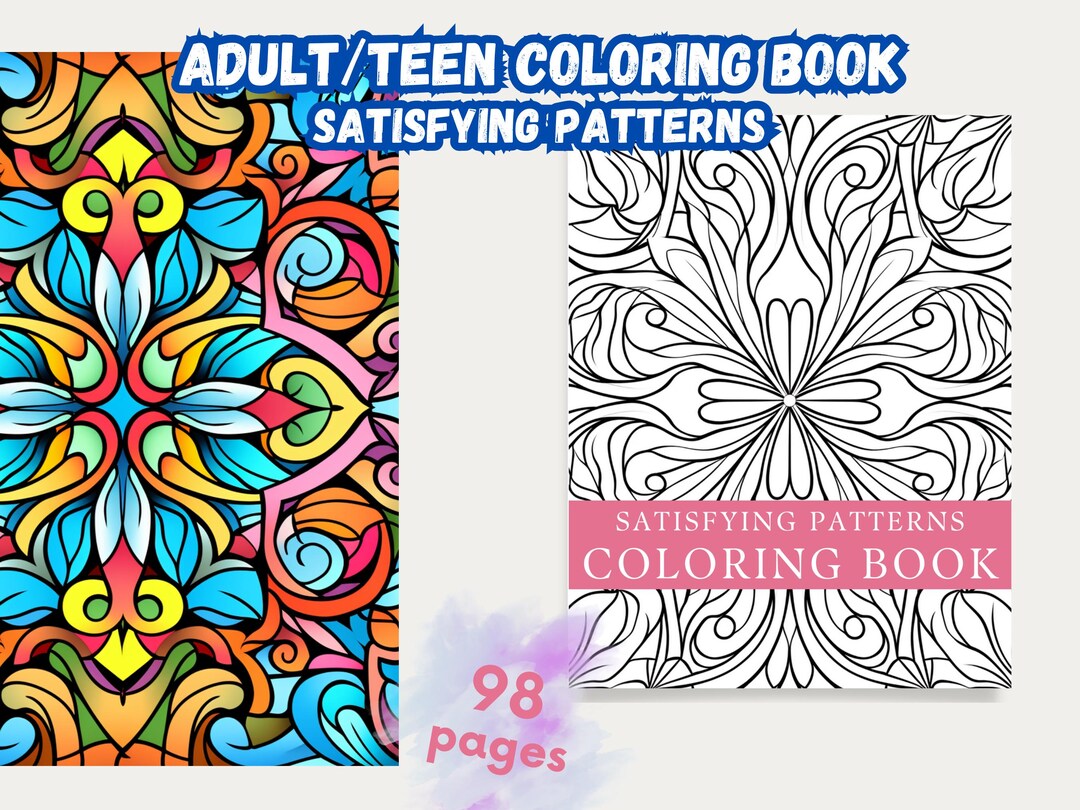 Satisfying Patterns Coloring Book | Relaxing Patterns Coloring Pages ...