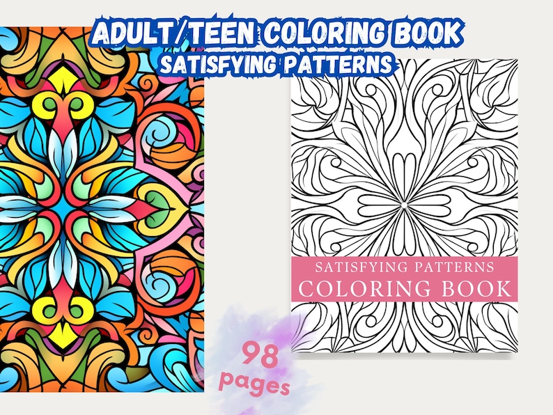 Satisfying Patterns Coloring Book | Relaxing Patterns Coloring Pages ...