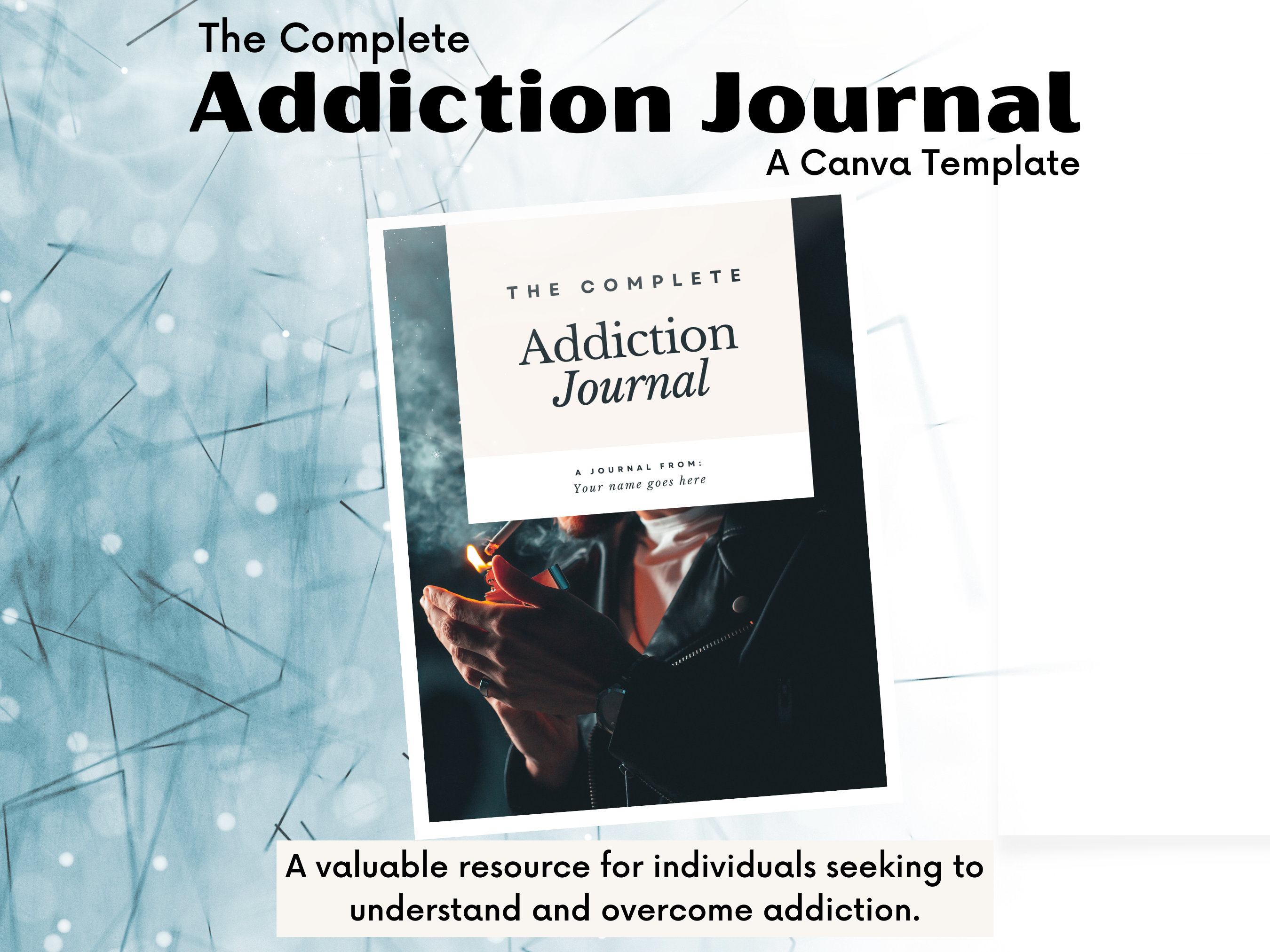 Addiction Journal | Template for Canva | Editable Daily Tracker ...