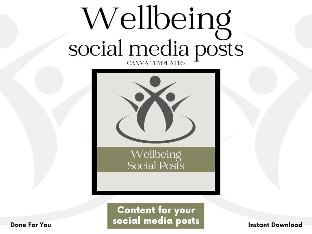 Wellbeing Social Media Posts Instagram | Health and Wellness Branding ...