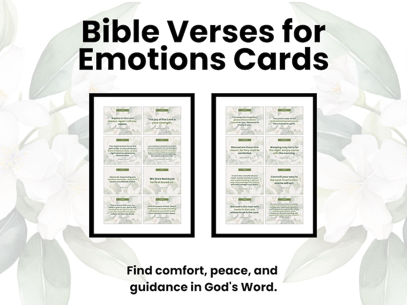 Bible Verses for Emotions | Printable Verse Cards | Print and Cut ...
