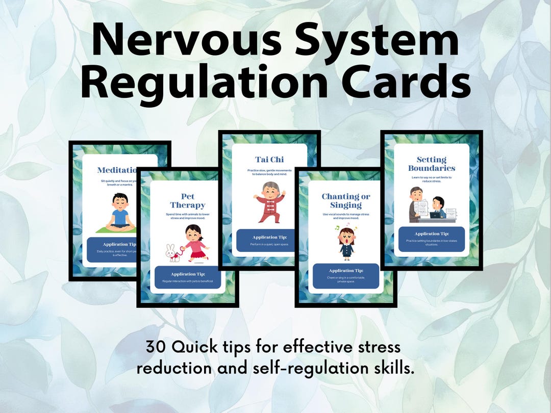 30 Nervous System Regulation Cards | Emotional Communication | Done for ...
