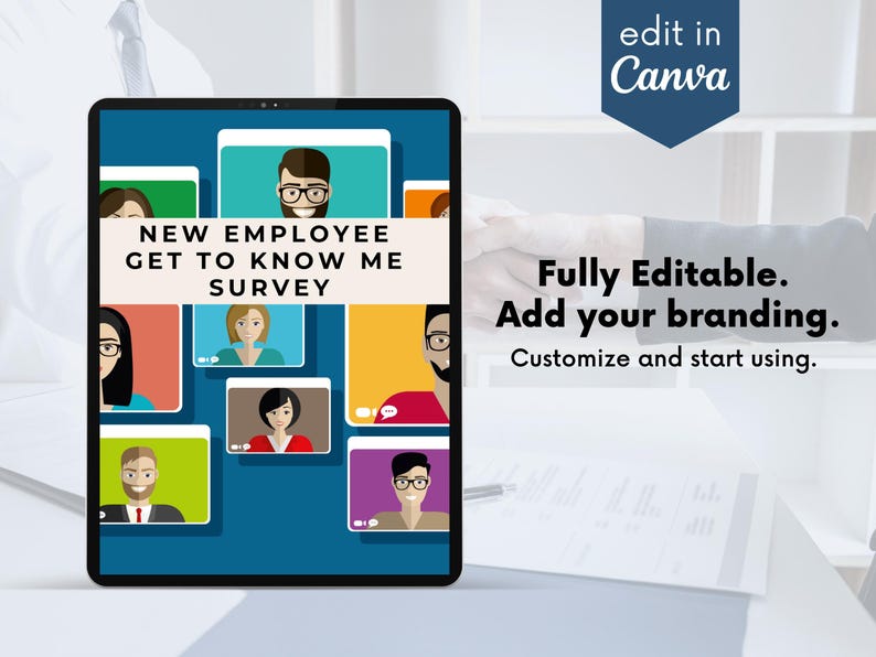 Get to Know Me New Employee | Editable Team Survey | Team Building ...