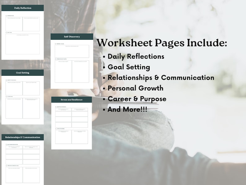Journaling Worksheet for Men | Printable Prompts | Self-reflection ...