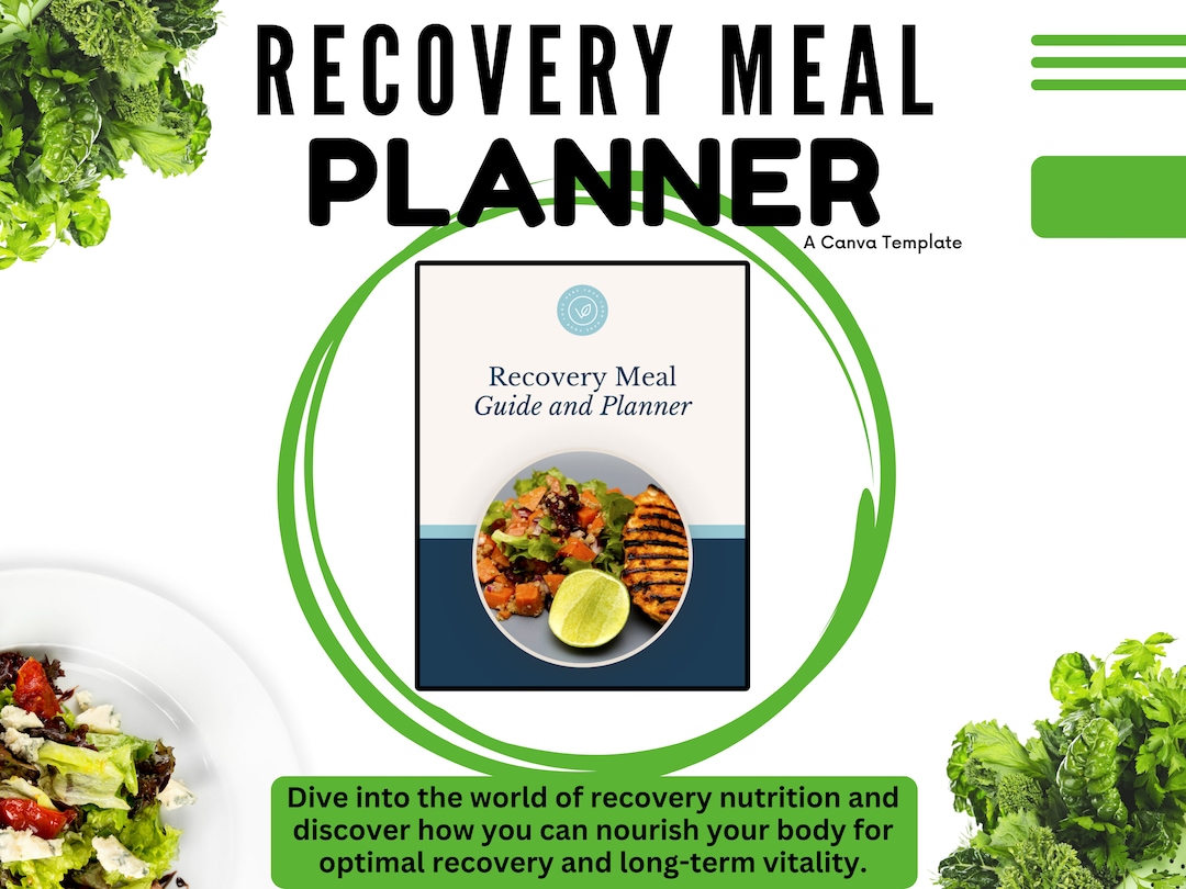 Recovery Meal Planner | Template for Canva | Editable | Health | Post ...