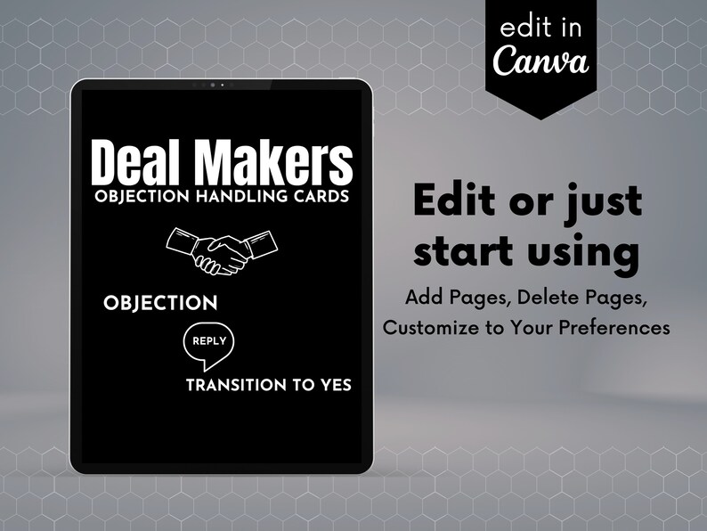 Deal Makers Sales Cards Template for Canva Editable Business - Etsy