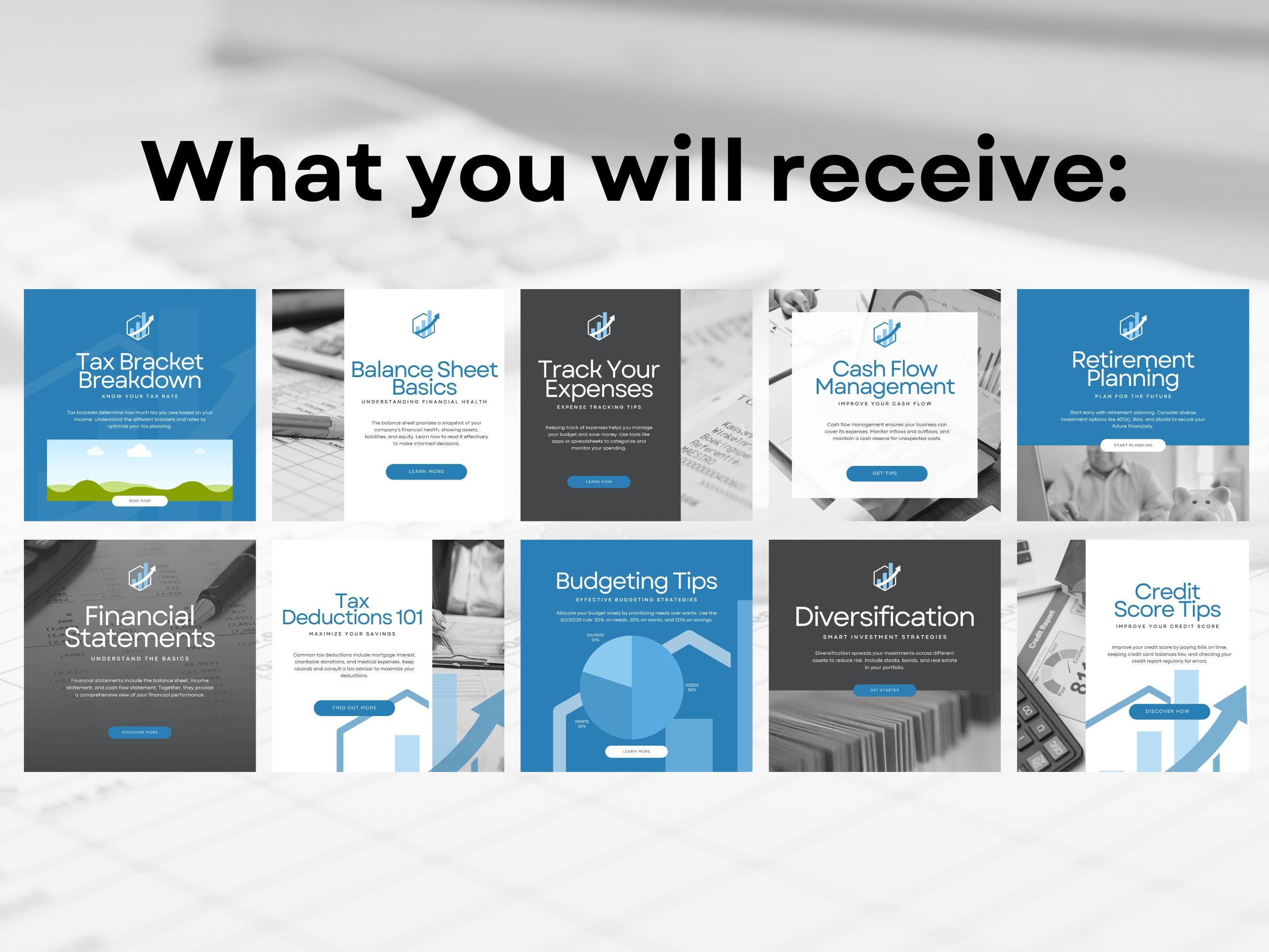 Accountant Instagram Posts Template | Bookkeepers Social Media | CPA ...