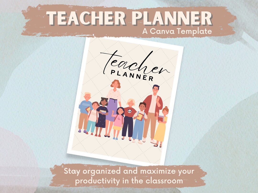 Teacher Planner | Canva Template | Lesson Plan Templates | School ...