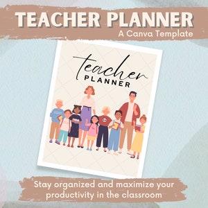 Teacher Planner | Canva Template | Lesson Plan Templates | School ...