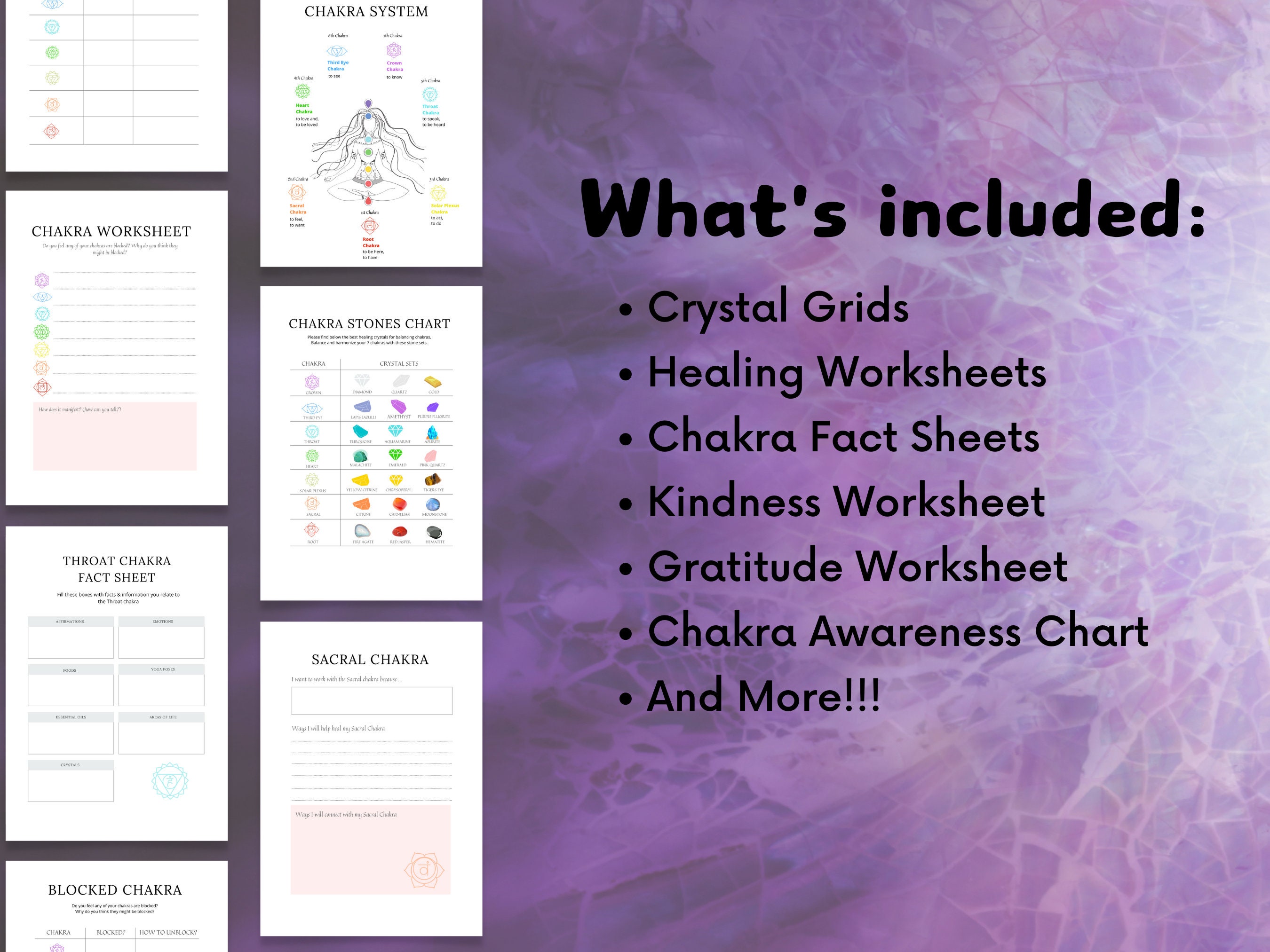 Chakra Planner Template for Canva Editable 7 Chakras System Healing ...