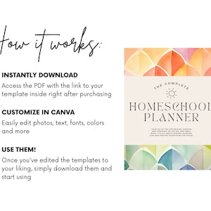 Homeschool Planner | Editable Canva Template | Education ...