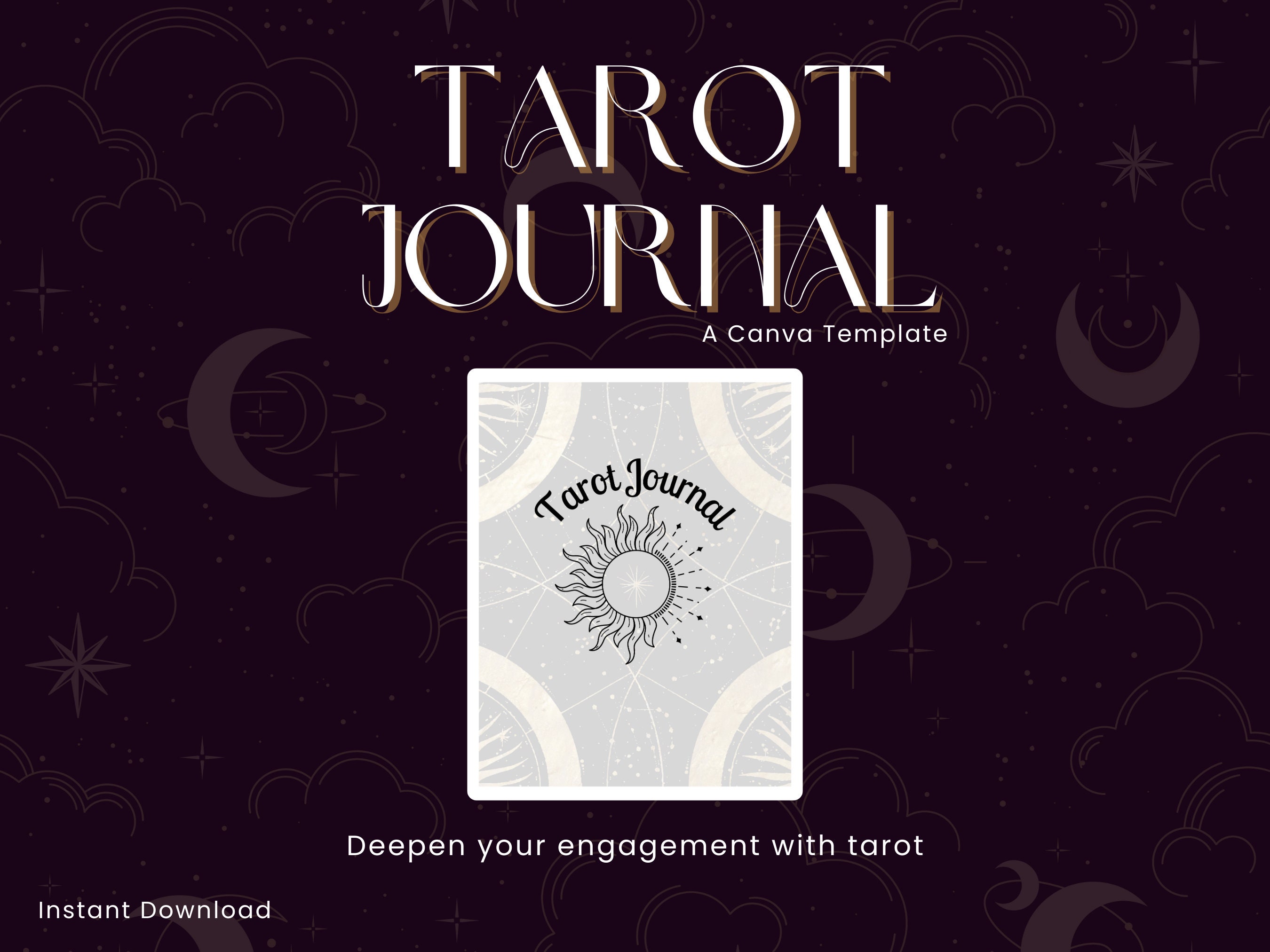 Tarot Journal Printable Tarot Planner Workbook Daily Card Reading Tarot ...