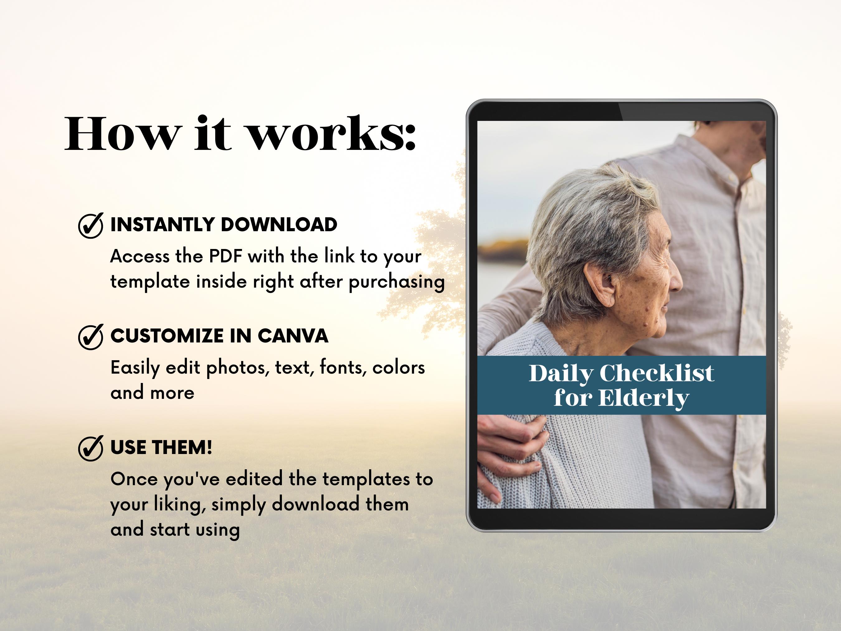 Daily Checklist for the Elderly | Senior Care Routine | Senior Health ...