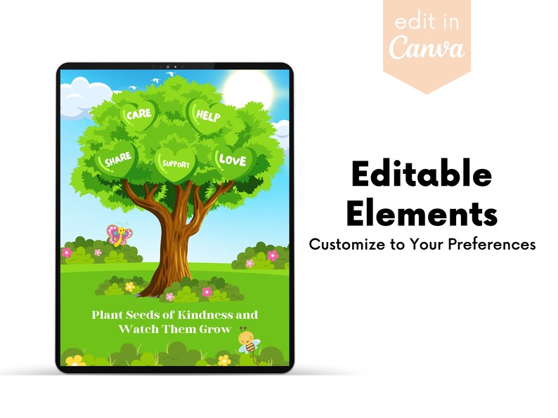 Kindness Poster Quotes for Kids Template Edit in Canva Classroom or ...