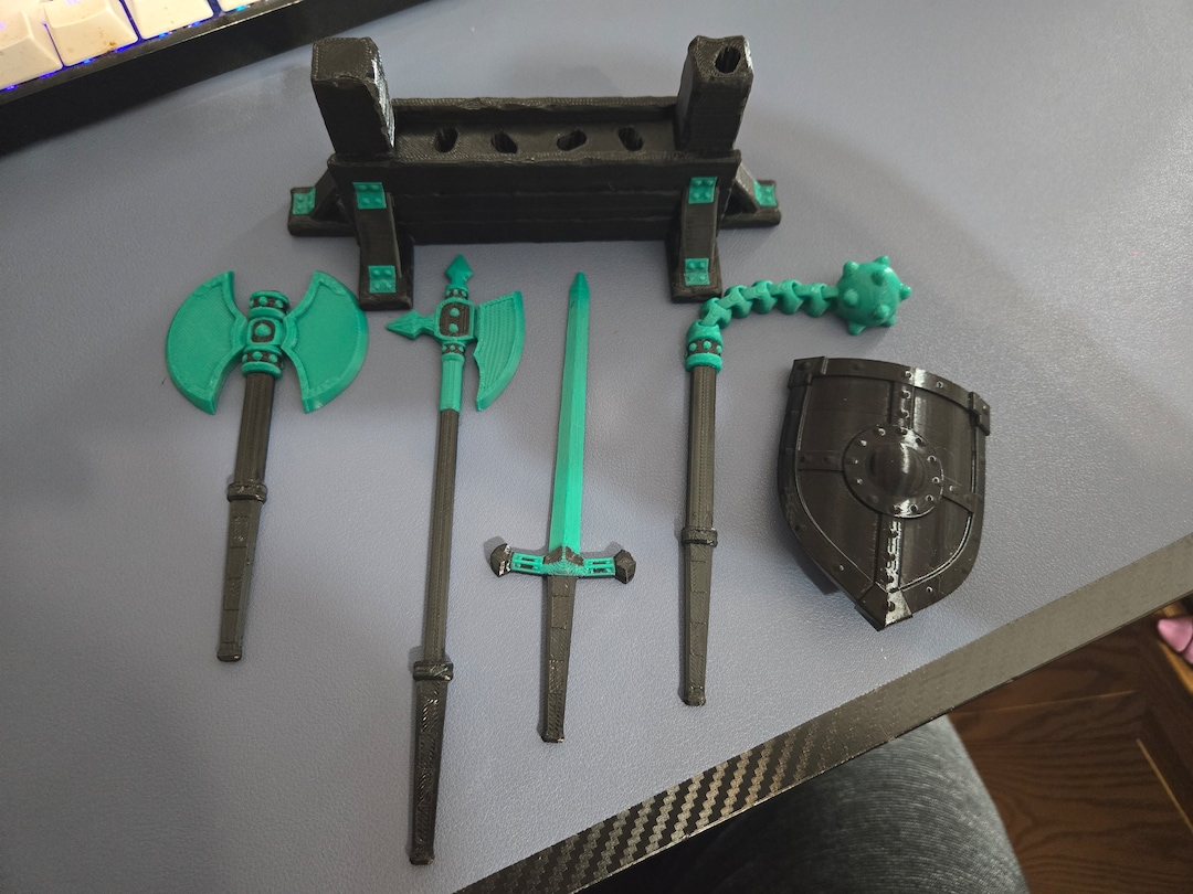 Knight Weapons Rack With Shield Medieval-inspired Display Stand - Etsy