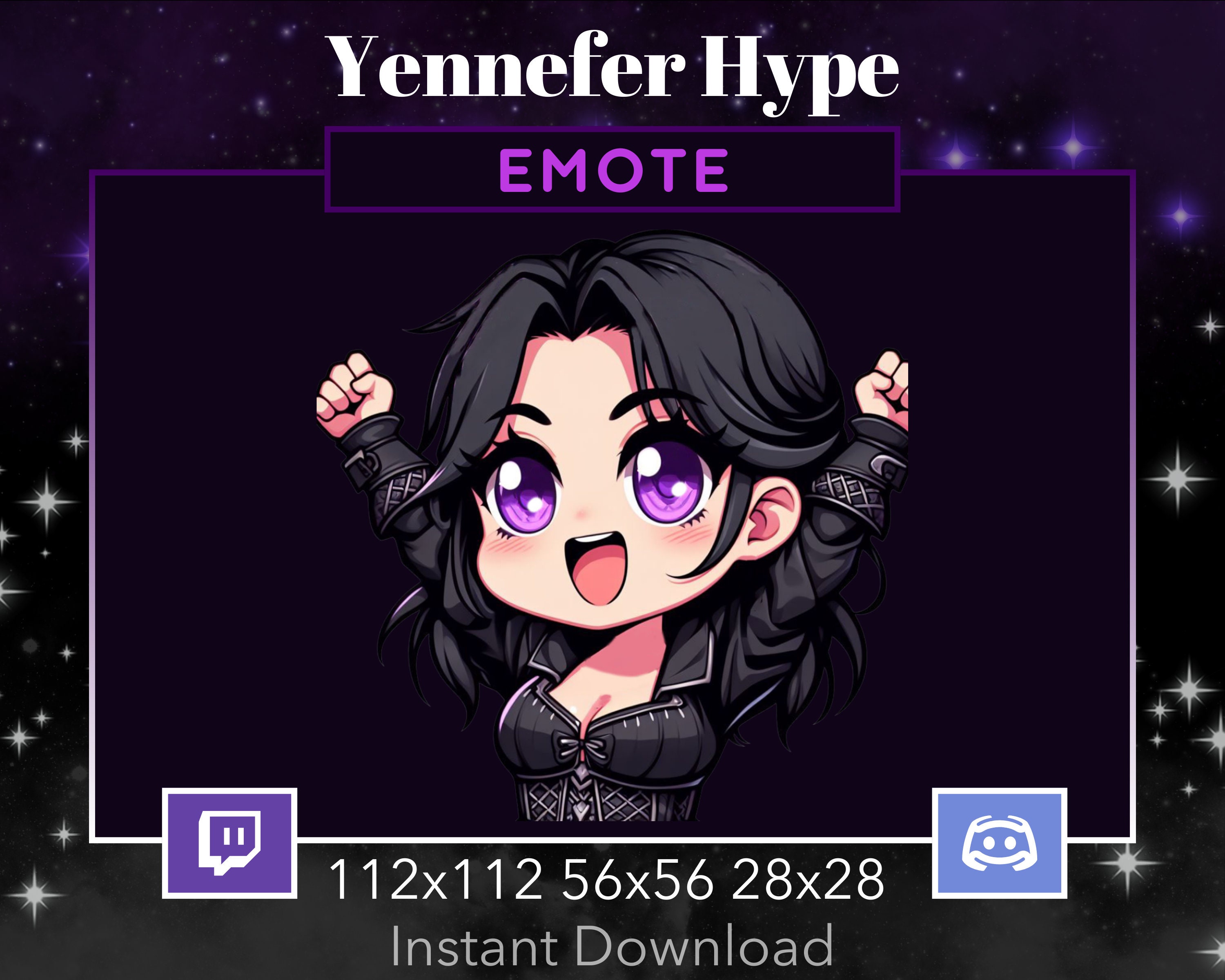 The Witcher Yennefer Hype, Dance. Emote, Twitch, Discord, Youtube ...