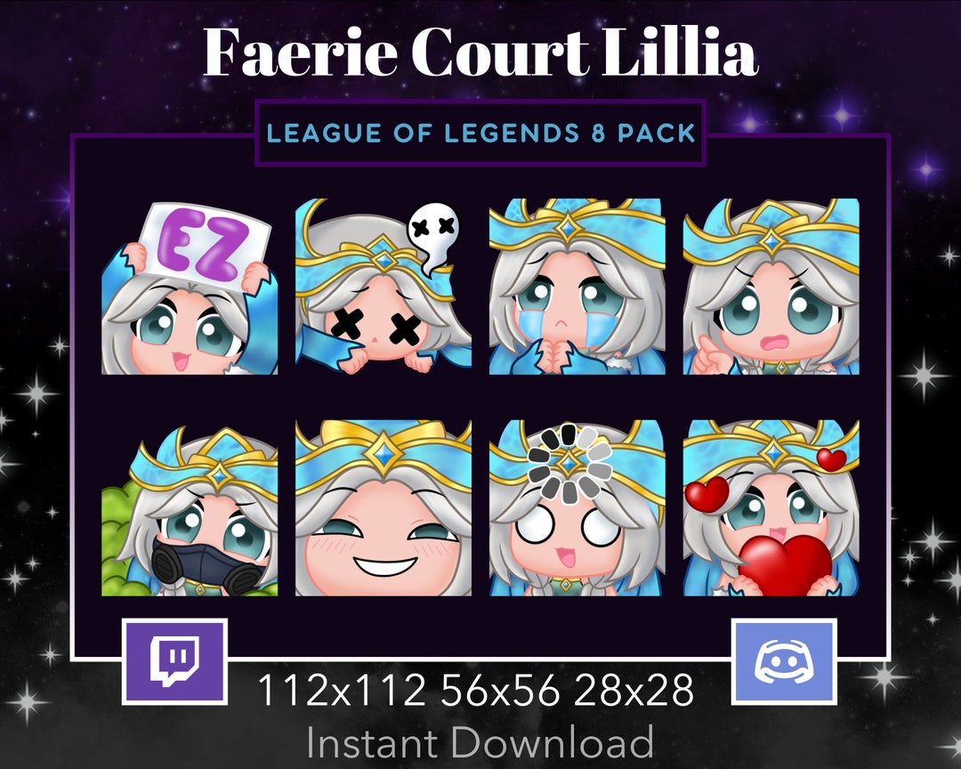 League of Legends, Faerie Court Lilia, 8 Pack, Set Chibi Girl Deer ...