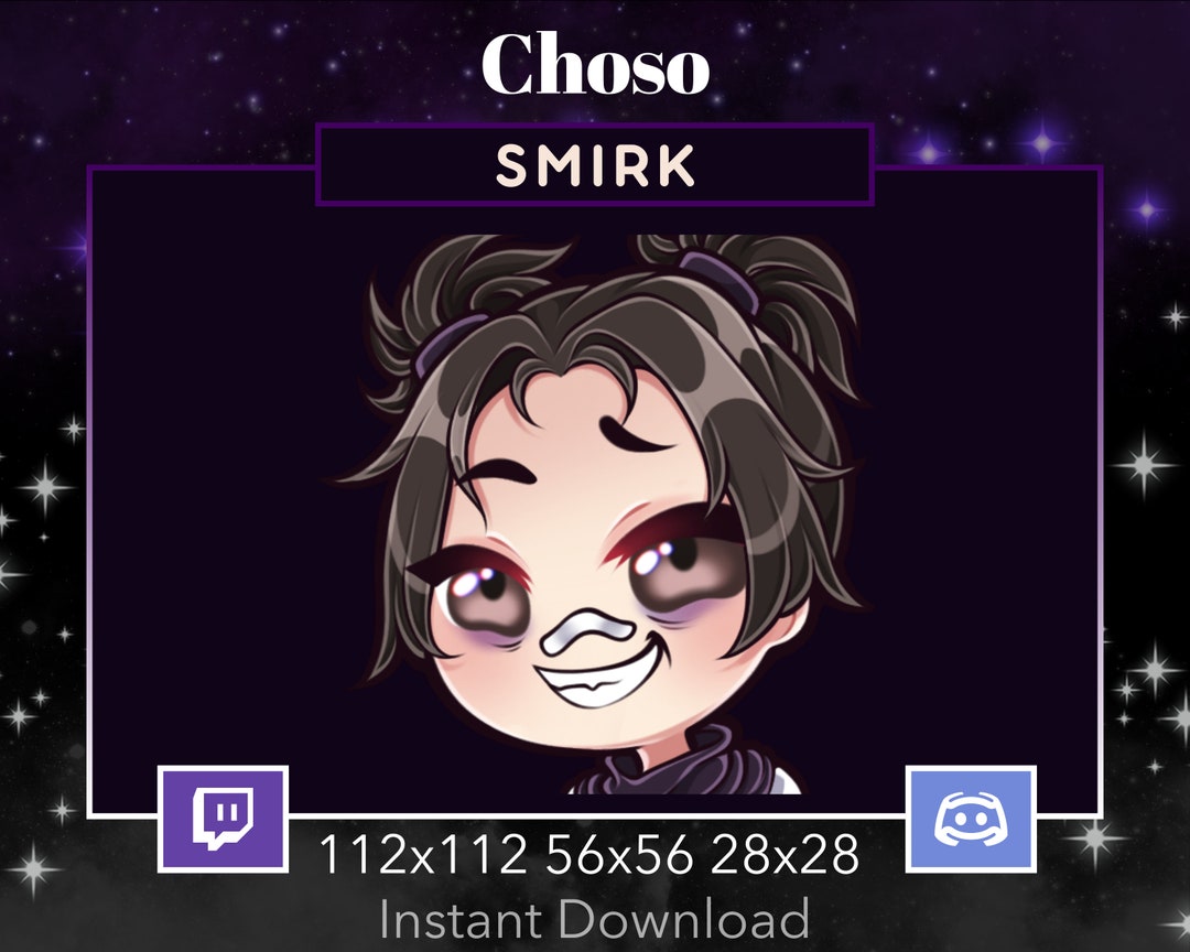 Choso Jujutsu Kaisen Smirk, Smile, Evil Emote, Twitch, Discord, Stream ...