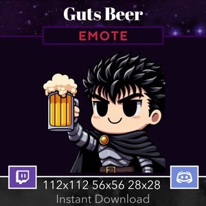 Berserk Guts Cheers. Manga, Anime EMOTE, EMOTES for Twitch, Discord ...