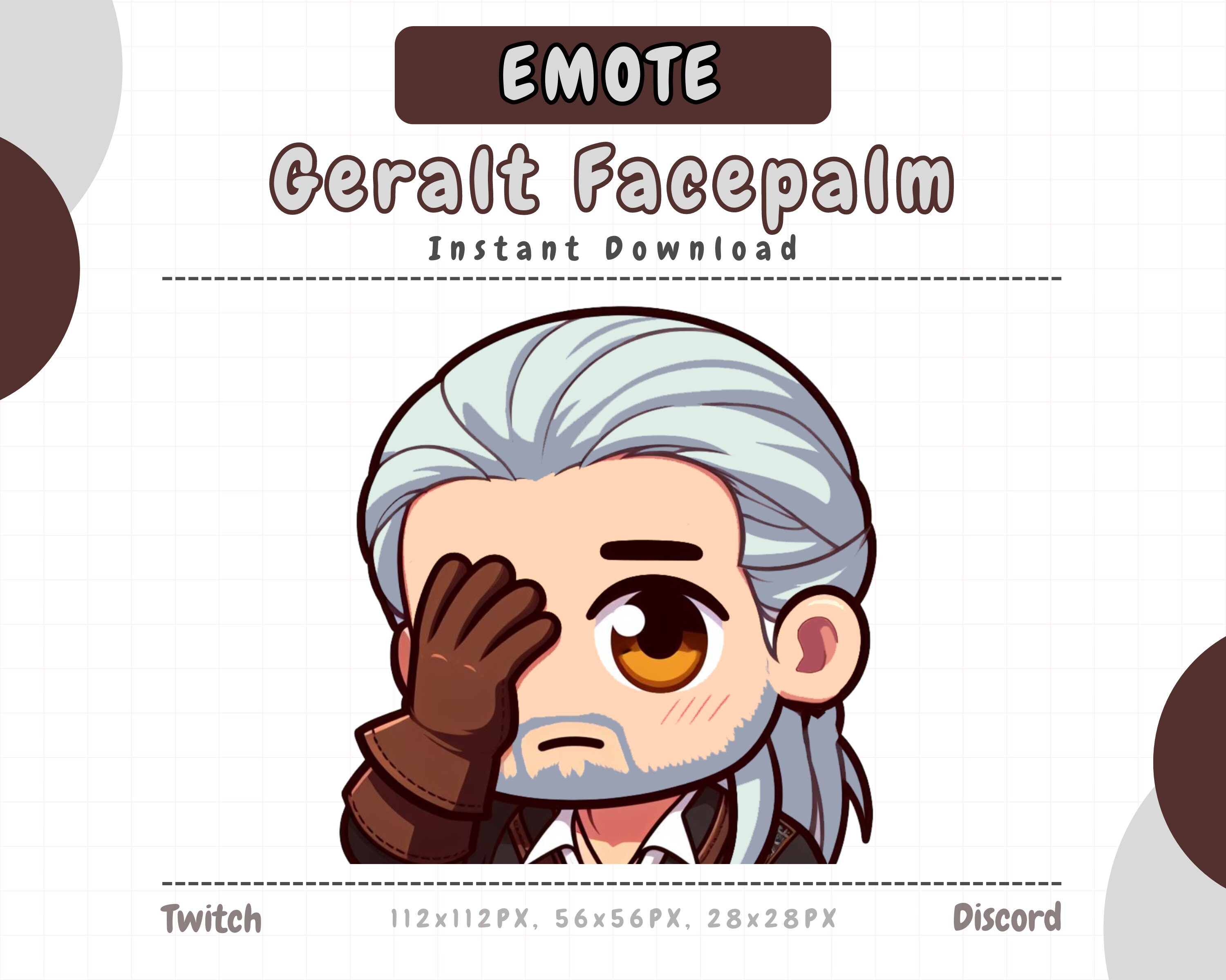 The Witcher Geralt Facepalm, Face Palm, Disappointed. EMOTE, EMOTES for ...