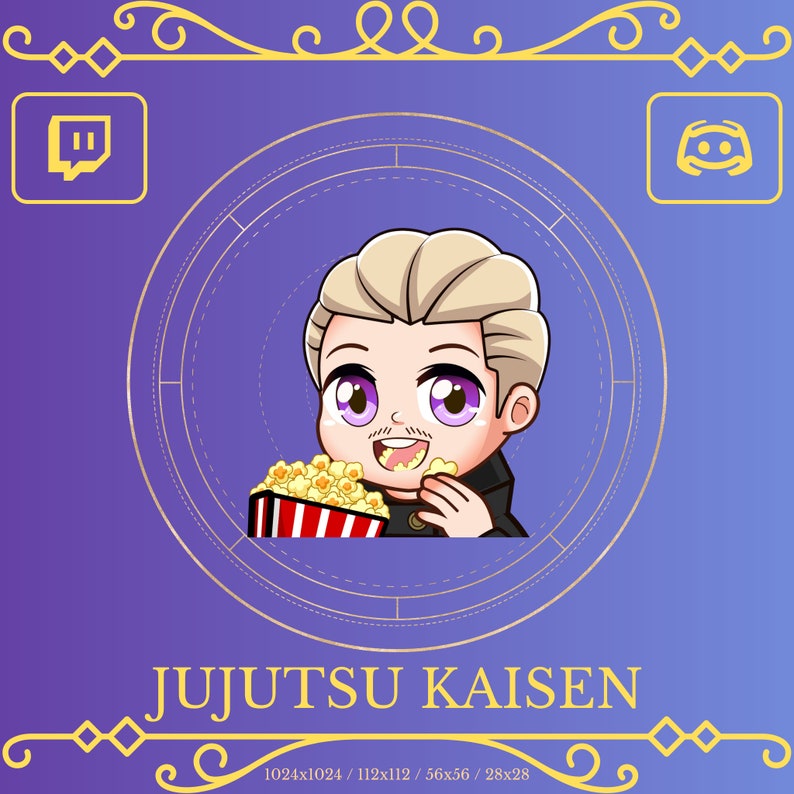 Jujutsu Kaisen Hakari, Eating Popcorn . Manga, Anime, Emote, Twitch ...