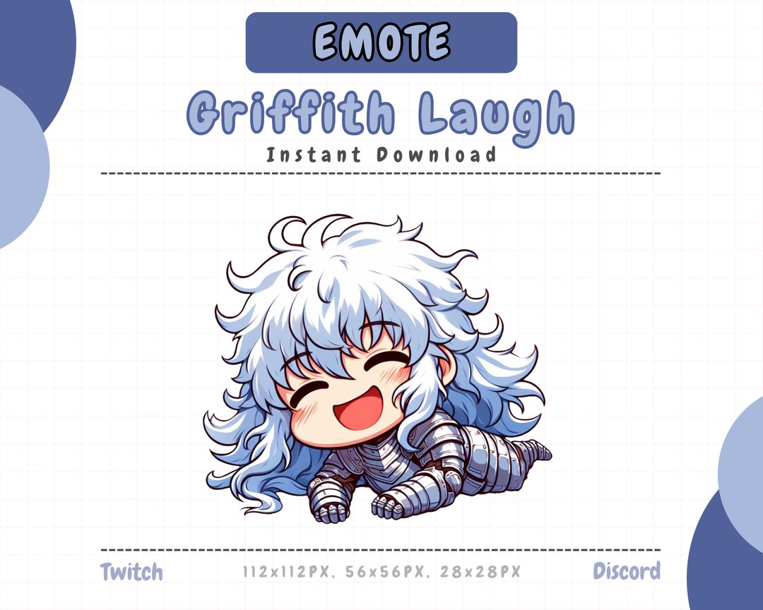 Berserk Griffith Rofl, Laugh. Manga, Anime, Emote, Twitch, Discord ...