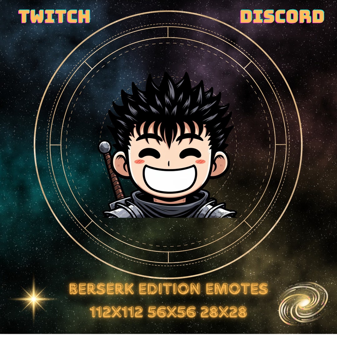 Berserk Guts Smiling/happy, Emote for Twitch/discord/youtube/kik ...