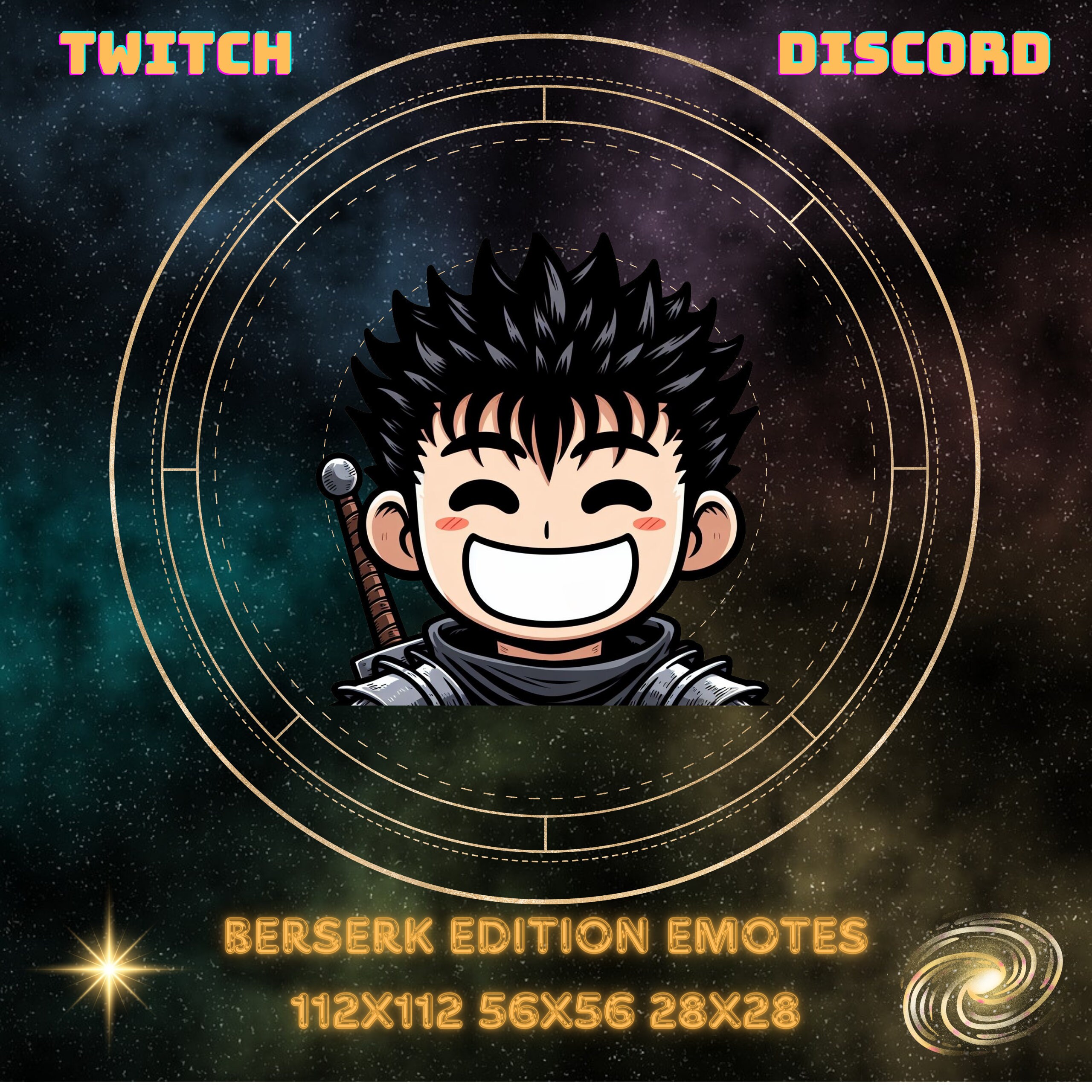 Berserk Guts Smiling/happy, Emote for Twitch/discord/youtube/kik ...