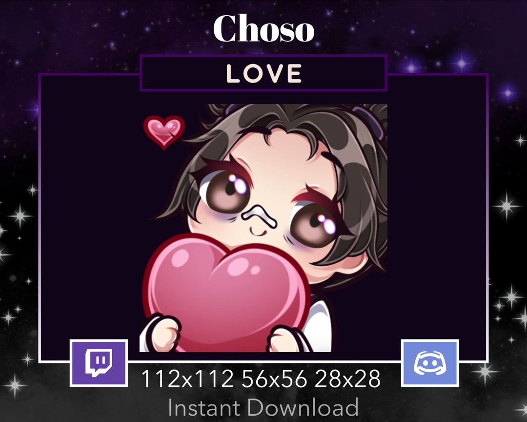 Choso Jujutsu Kaisen Love, Heart Emote, Twitch, Discord, Stream, Kawaii ...