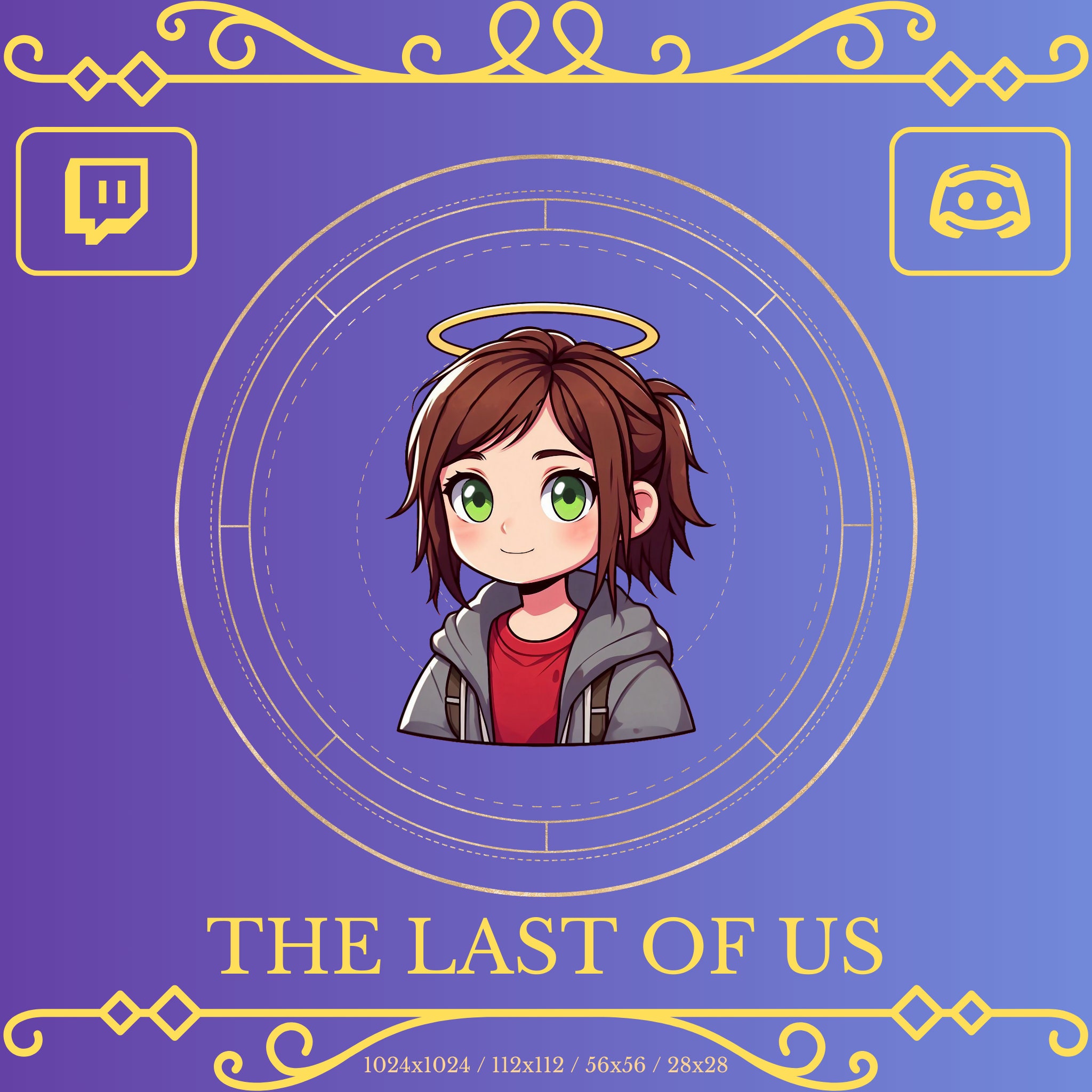 The Last of Us Ellie Halo, Angel, Holy. EMOTE, Twitch, Discord, Youtube ...