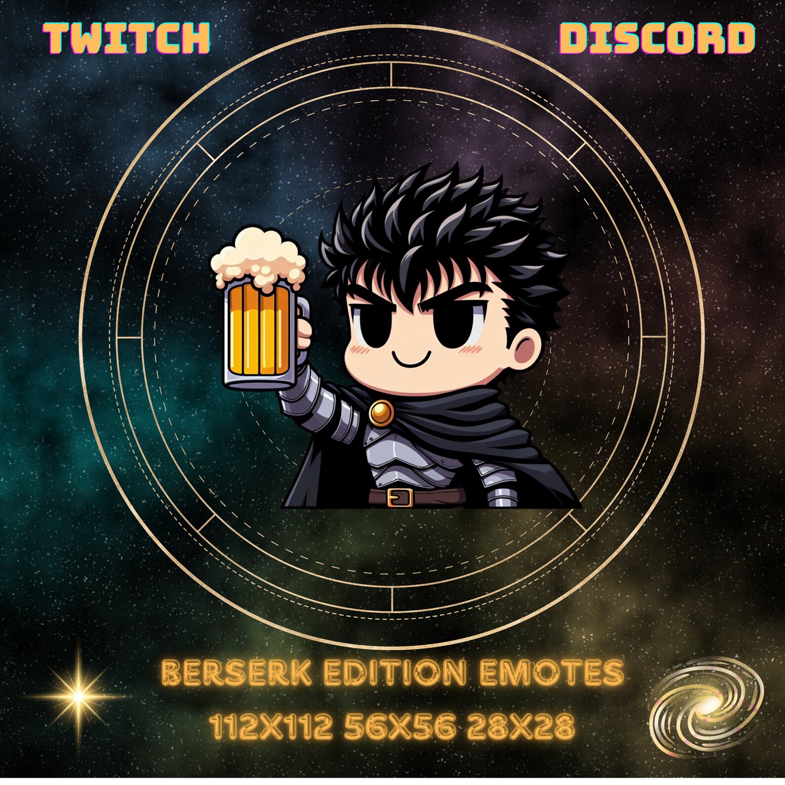 Berserk Guts Cheers. Manga, Anime EMOTE, EMOTES for Twitch, Discord ...