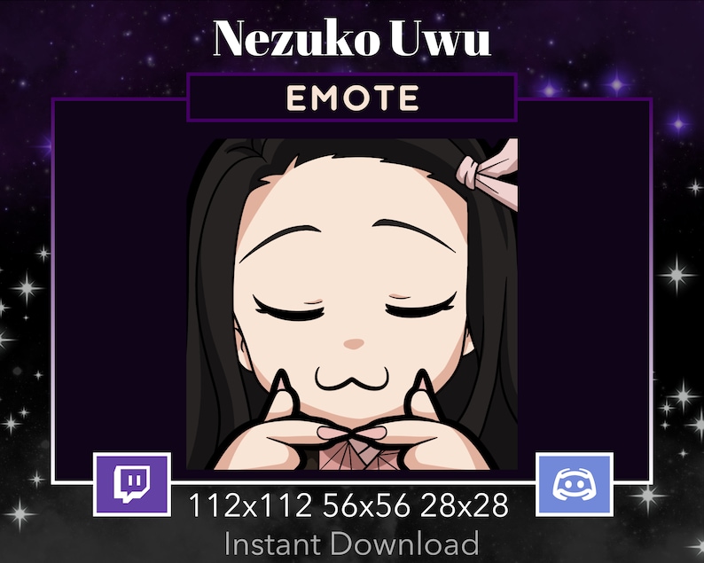 Demon Anime Nezuko Pat Pet Uwu Hooray Pack Bundle Emote Twitch Stream ...