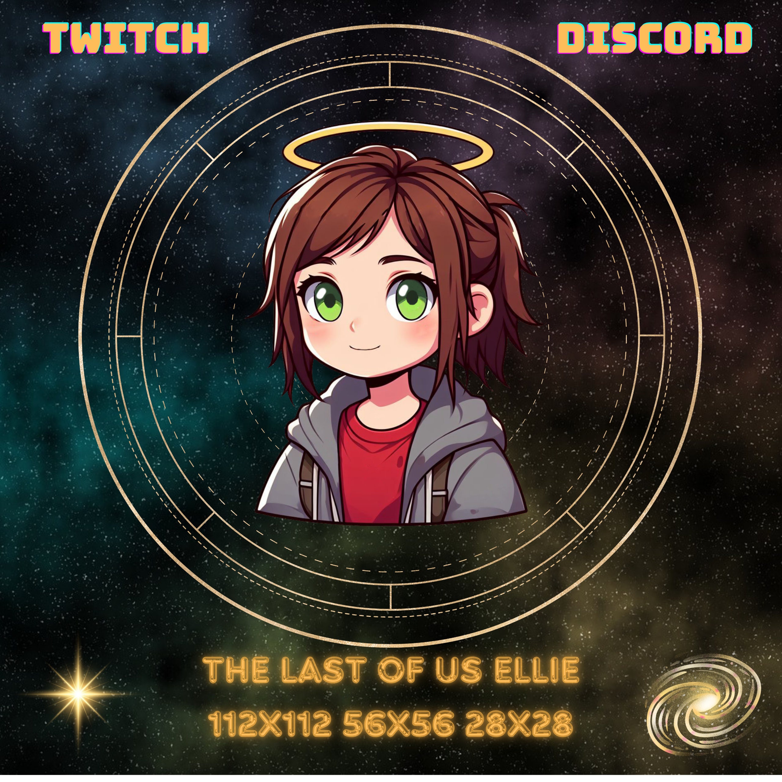 The Last of Us Ellie Halo, Angel, Holy. EMOTE, Twitch, Discord, Youtube ...