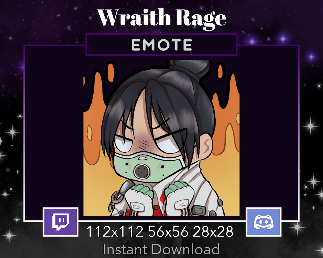 Apex Legends Emote Wraith Quarantine 722 Rage, Mad, Angry. Emote Twitch ...