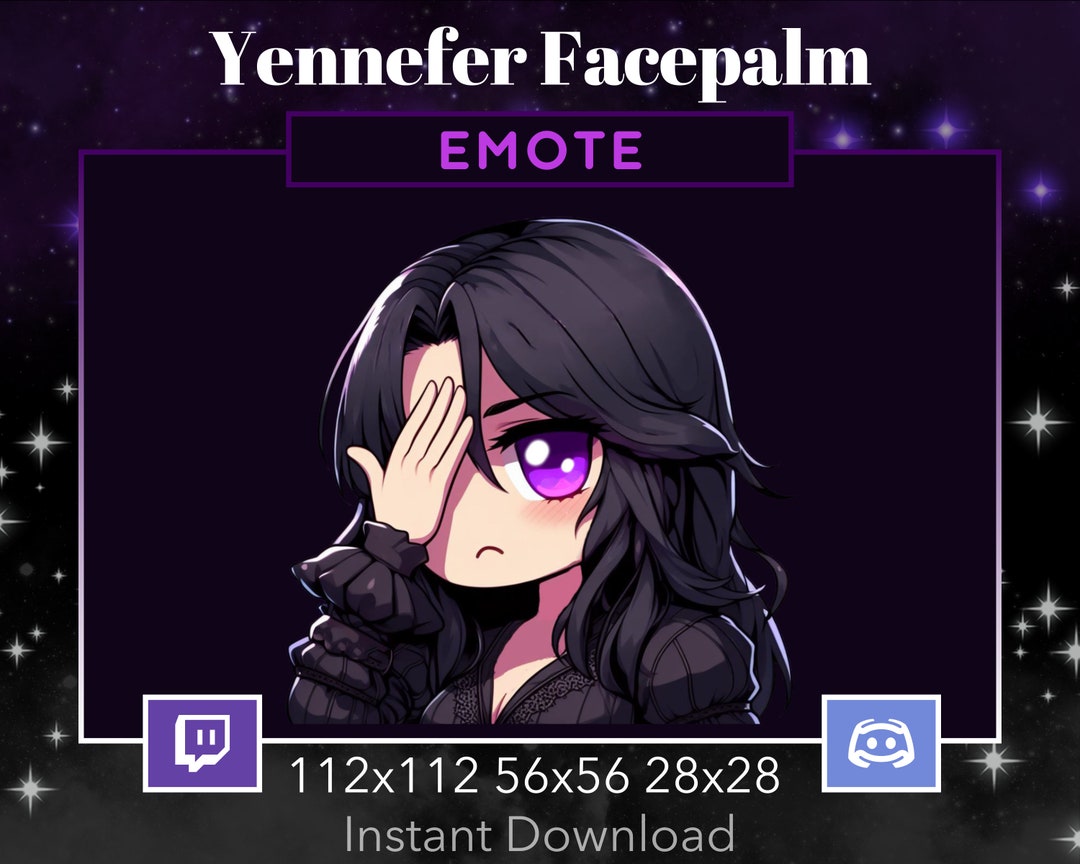 The Witcher Yennefer Facepalm, Disappointed, Mad. Emote, Twitch ...