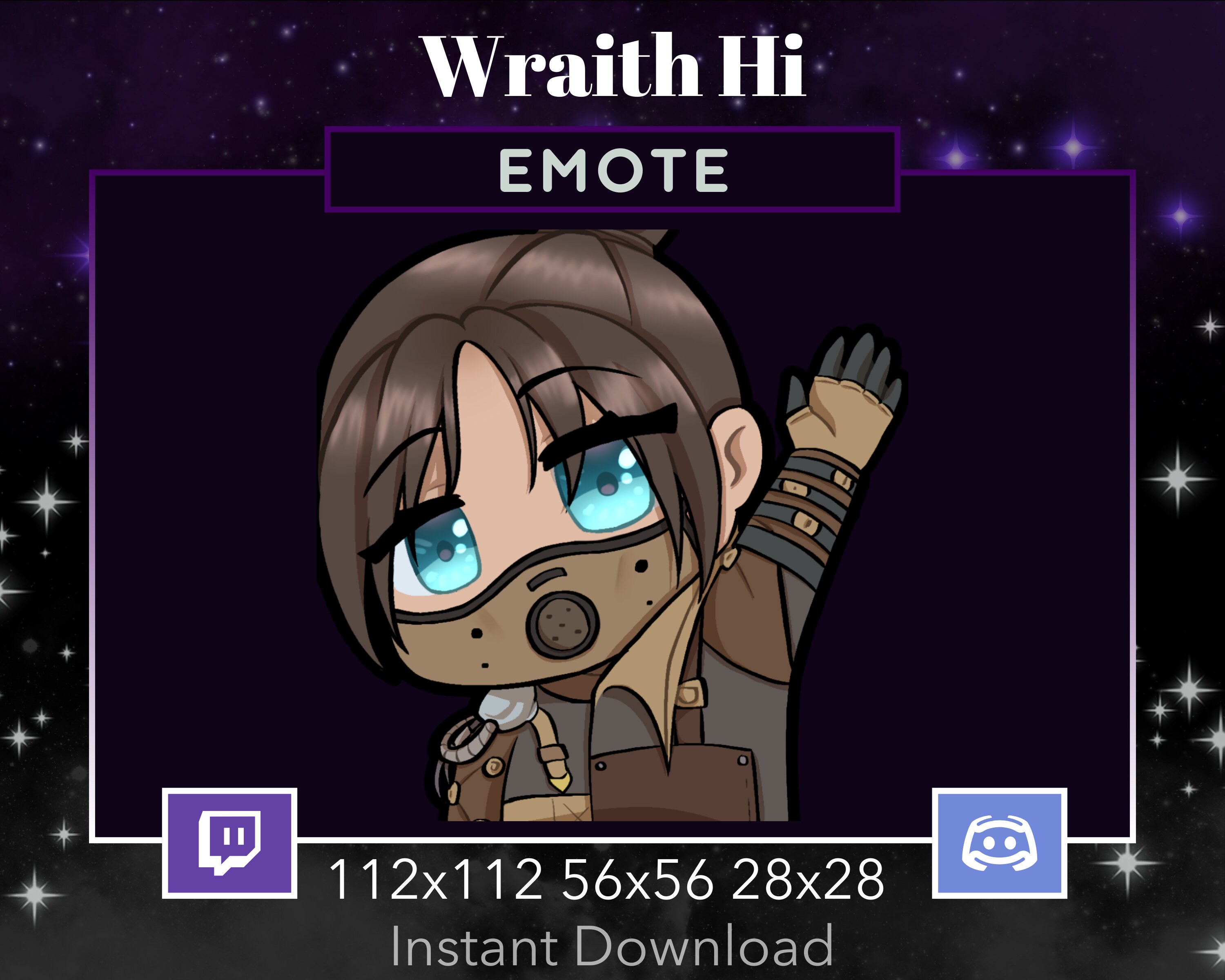 Apex Legends Emote Wraith Airship Assassin Waving, Hi, Hey. Twitch ...
