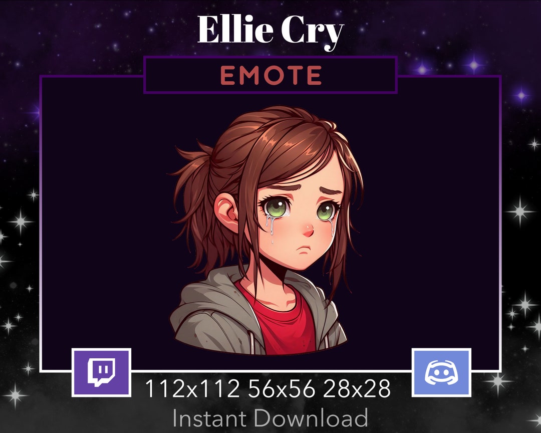 The Last of Us Ellie Cry, Sad, Mad. EMOTE, Twitch, Discord, Youtube ...