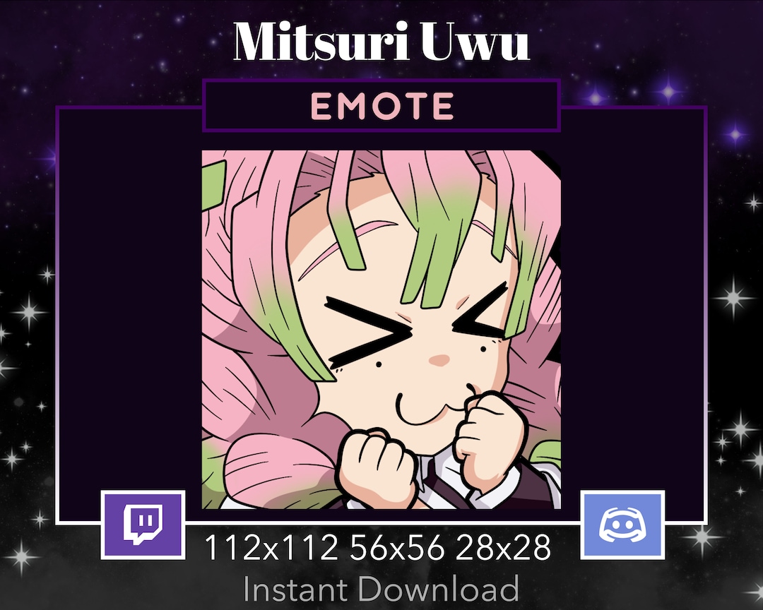 Demon Anime Mitsuri Love Loading Uwu Pack Bundle Emote Twitch Stream ...