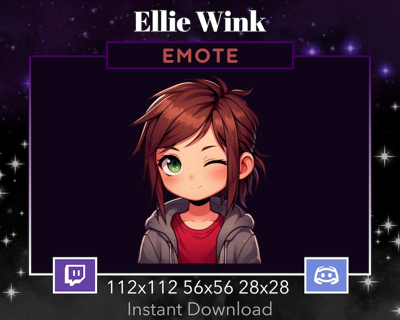 The Last of Us Ellie Wink, Flirty . EMOTE, Twitch, Discord, Youtube ...