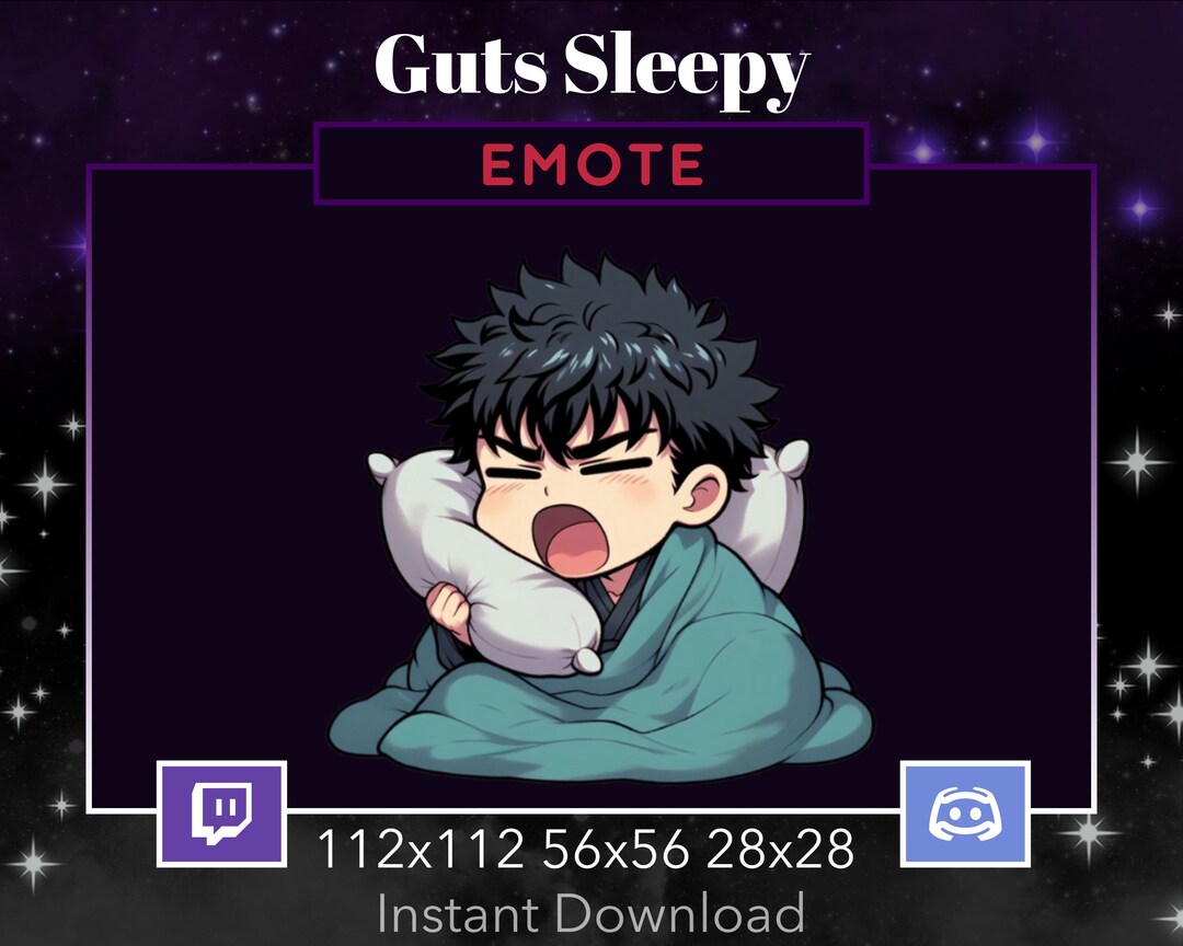 Berserk Guts Sleep, Sleeping, Bored. Manga, Anime EMOTE, EMOTES for ...