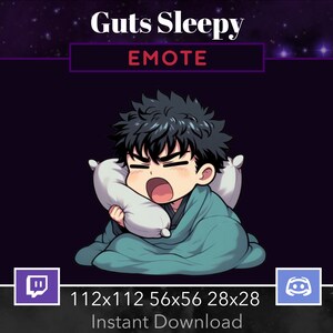 Berserk Guts Sleep, Sleeping, Bored. Manga, Anime EMOTE, EMOTES for ...
