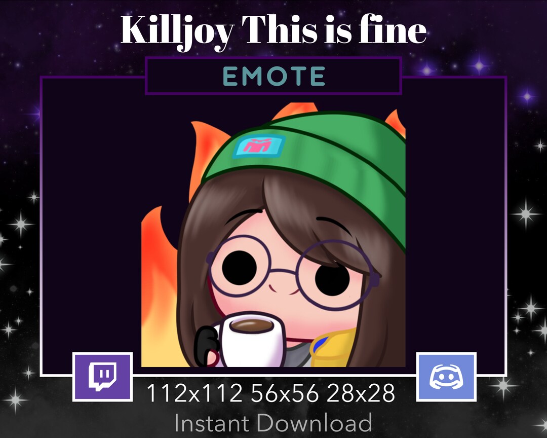 Valorant Killjoy This is Fine Meme Emote, Twitch, Discord, Youtube ...