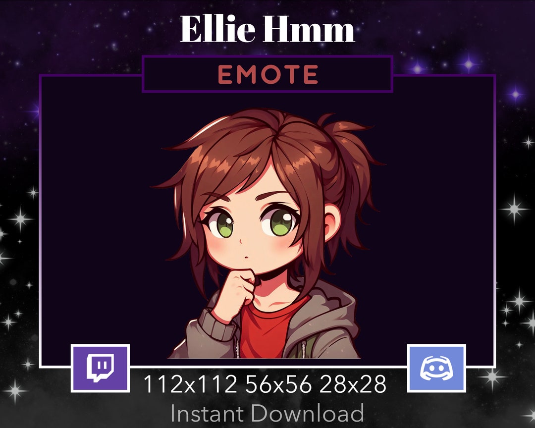 The Last of Us Ellie Think, Hmm, Idea, Confused . EMOTE, Twitch ...