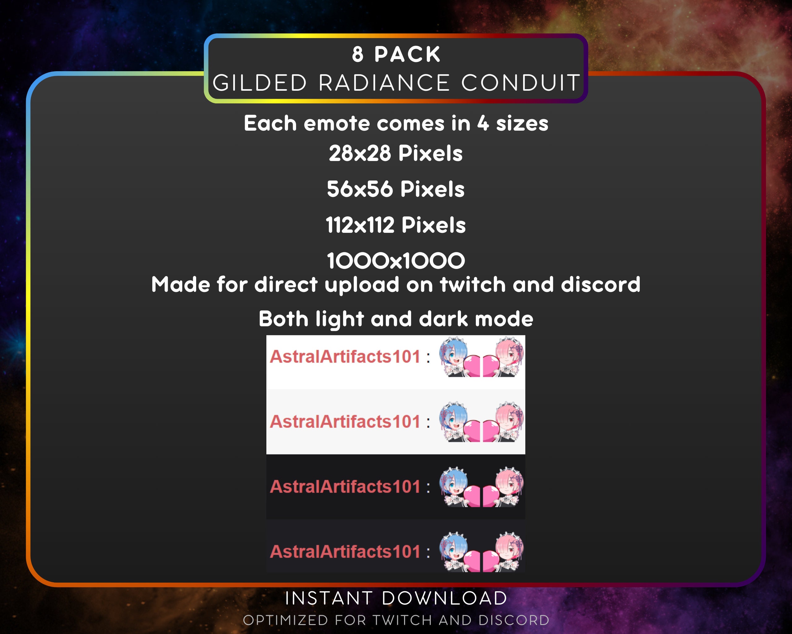 Re Zero Rem and Ram 2 Pack, Bundle. Emote, Twitch, Discord, Stream ...