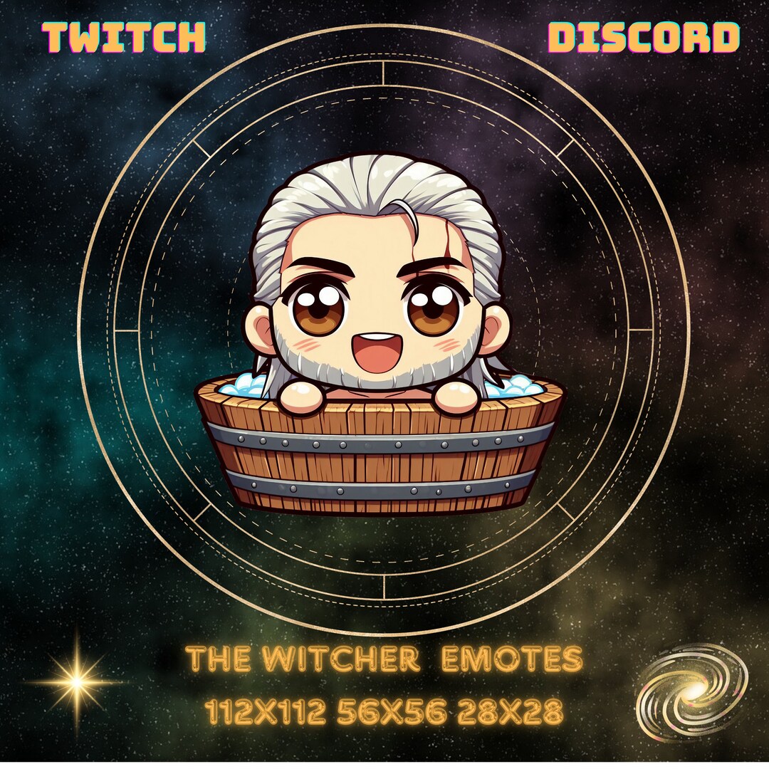 The Witcher Geralt Bath, Shower, Tub. EMOTE, EMOTES for Twitch, Discord ...